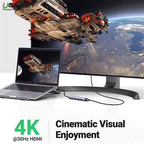 Hub USB Type C In To HDMI USB Chính Hãng Ugreen
