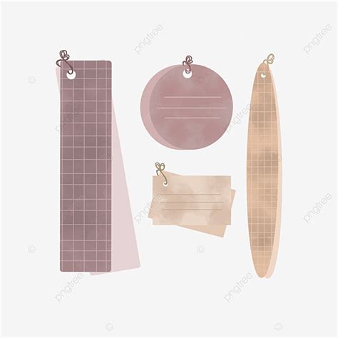빈티지 종이 일러스트 세트 메모 옛 글 수집 단순한 Png 일러스트 및 Psd 이미지 무료 다운로드 Pngtree