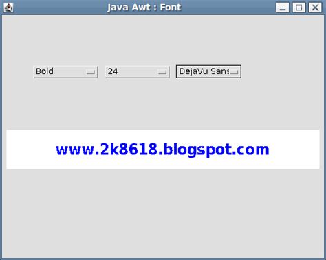 Java Awt Example Font Internet And Web Programming Lab ~ My Btech