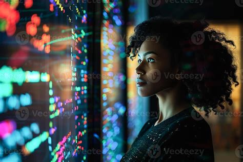 Ai Generated Young Female Software Engineer Engages In Late Night Coding Session At High Tech