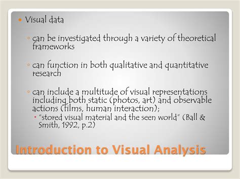 Ppt An Introduction To Visual Analysis Powerpoint Presentation Free