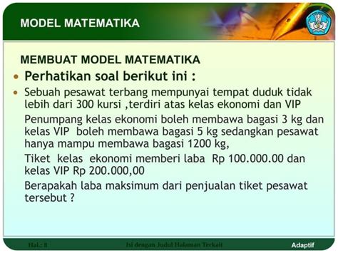 Program Linear Matematika Kelas 11 Sma Ppt