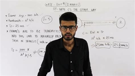 Gate 2009 Pyq Cn Frames Of 1000 Bits Are Sent Over A 106 Bps Duplex Link Between Two Hosts
