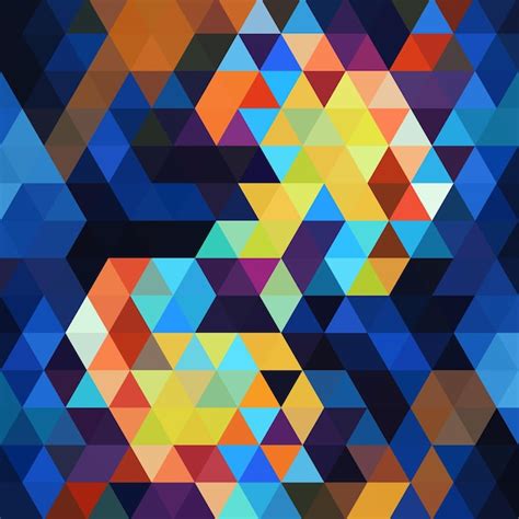 Premium Photo Color Wallpaper With Linked Triangles