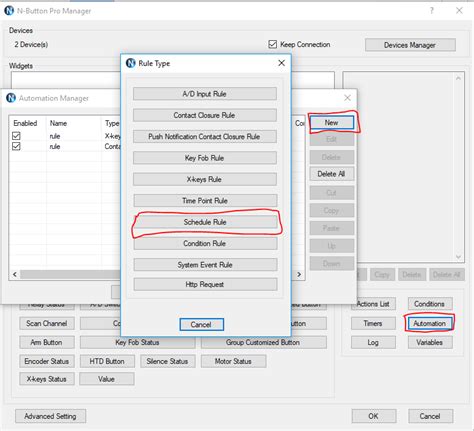 Set Up Schedule For Control With N Button Software Serial Port Tool