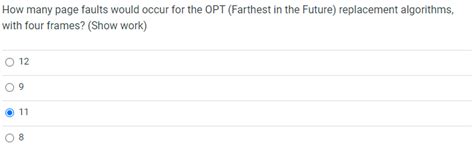 Solved Consider The Following Page Reference String