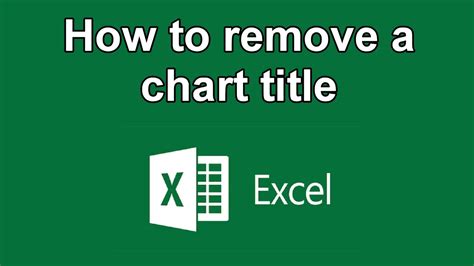 How To Remove A Chart Title Excel Tutorial Youtube