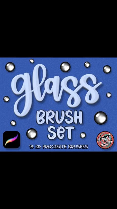 New Procreate 3d Glass Brush Set Shine On Digital Art Illustration Easy Cute Procreate Tips