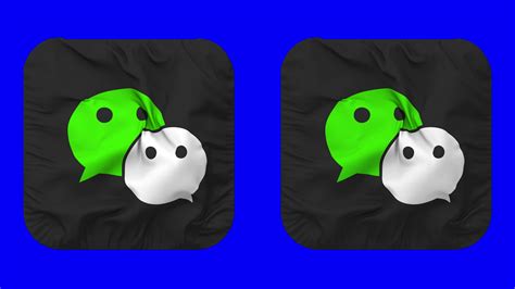Wechat Weixin Flag Icon In Squire Shape Isolated With Plain And Bump Texture 3d Rendering