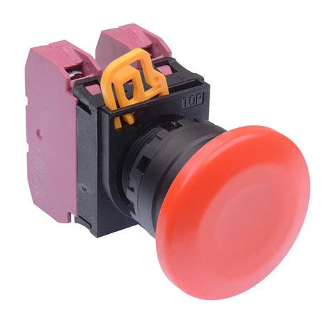 Idec Red 22mm Mushroom Maintained Push Button Switch 2nc Ip65 Yw1b A4e