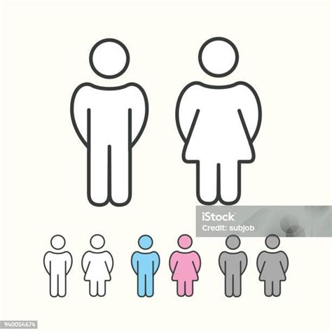 남성과 여성의 성별 기호 집합 남자 여자 기호 벡터 아이콘 디자인에 대 한 그래픽 일러스트 개념에 대한 스톡 벡터 아트 및 기타 이미지 Istock