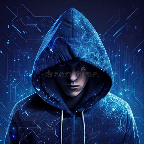 Hacker Programmer Modern Spy Illegal Data Search Ai Generated Image Stock Illustration