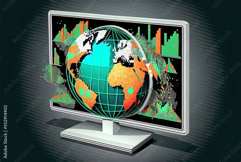 Research And Analytics Notion On A Modern Computer Screen With An Abstract Creative Financial