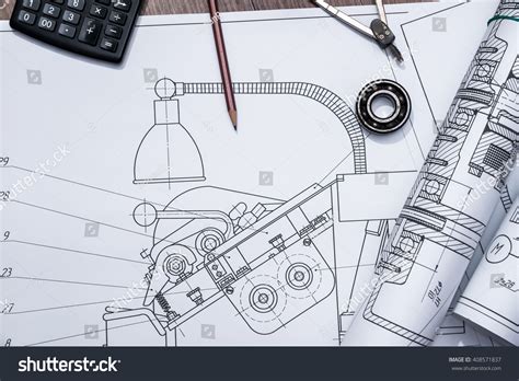 Roll Drawing Plans Stock Photo 408571837 Shutterstock