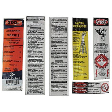 Louisville Ladder For Platform Stepladders 7 Labels Ladder Label Kit