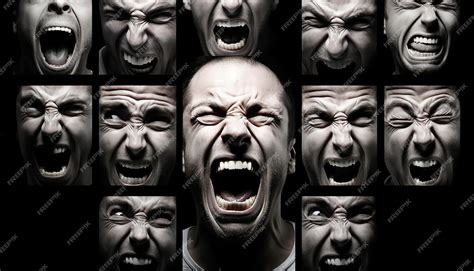 Premium Photo Expressive Faces Portraits Of Intense Emotions In Action