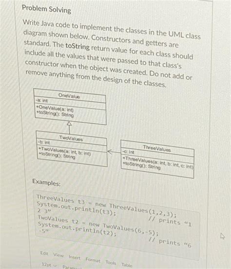 Solved Problem Solving Write Java Code To Implement The