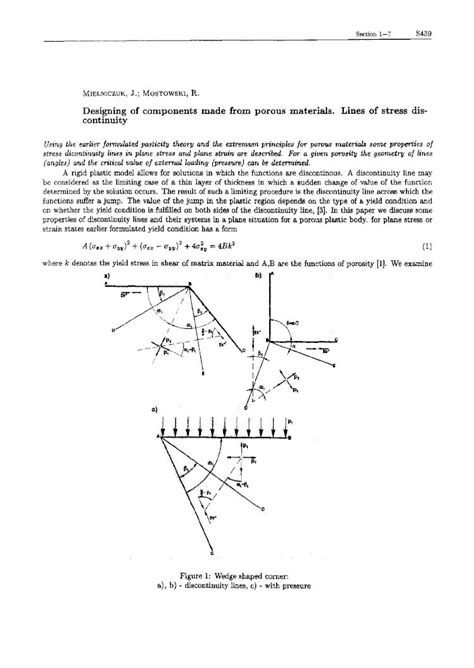 Pdf Designing Of Components Made From Porous Materials Lines Of Stress Discontinuity