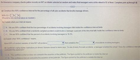 Solved C Options A True Proportion Confidence Intervals