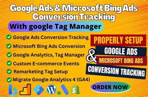 Set Up Google Ads Microsoft Bing Ads Conversion Tracking Ga4 Gads With