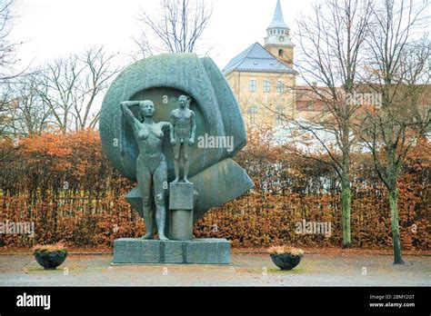 Oslo Norway Circa 2020 The National Monument For The Victims Of World War 2 At Akershus