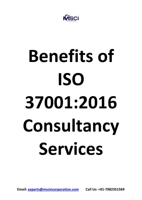 Ppt Benefits Of Iso 37001 Consultancy Powerpoint Presentation Free