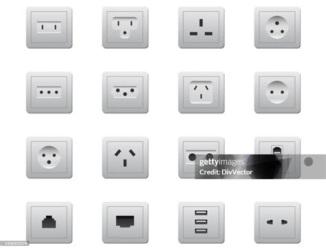 Switches And Sockets Vector Set High Res Vector Graphic Getty Images
