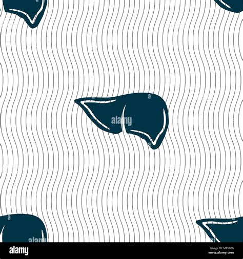 Liver Sign Seamless Pattern With Geometric Texture Vector