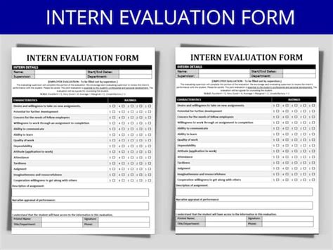 Intern Performance Evaluation Form Download Printable Pdf Templateroller