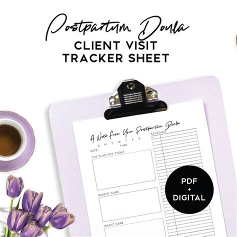 A Clipboard With A Checklist On It Next To A Cup Of Coffee And Purple