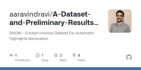 Github Aaravindravi A Dataset And Preliminary Results For Umpire Pose Detection Using Svm