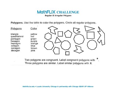 Regular And Irregular Polygons Worksheet For 7th Grade Lesson Planet