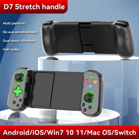 D7 Telescopic Mobile Phone Gamepad Bluetooth 5 0 Type C Wireless Game Controller Joystick For