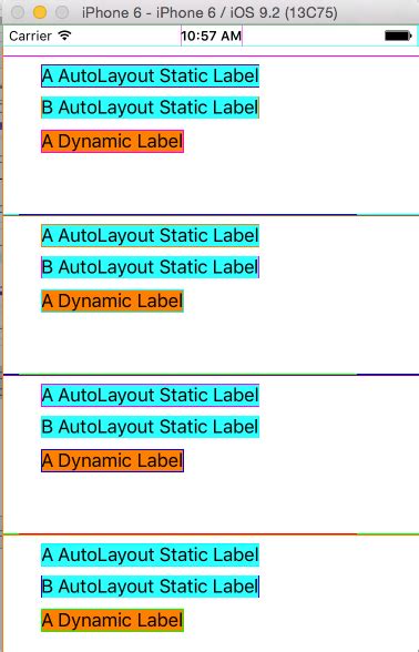 Ios Adding Labels Programmatically Aligned With Labels From