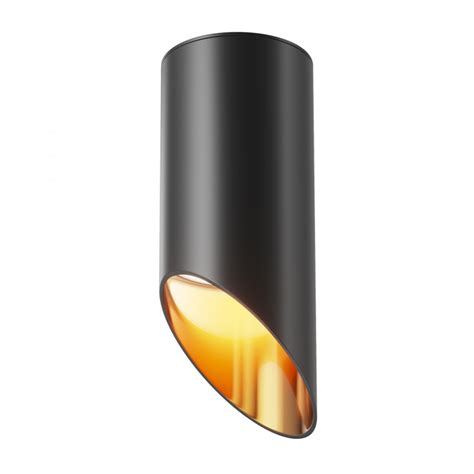 Spot Incastrat Modern Negru Cu Interior Auriu Rotund Maytoni Lipari D6