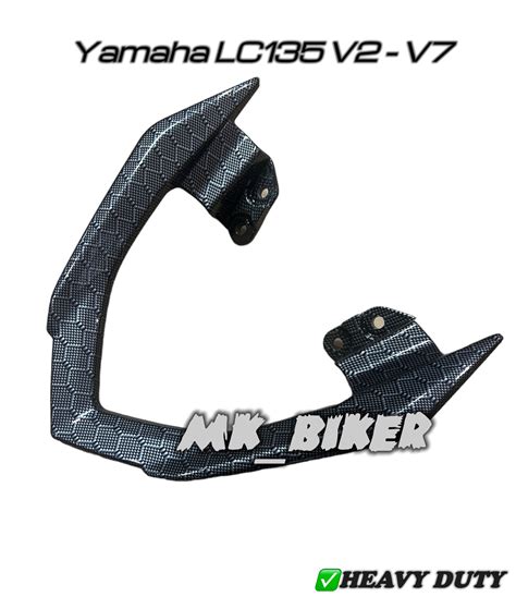 Yamaha Lc135 V2 V3 V4 V5 V6 V7 Carbon Carrier Besi Belakang Spoiler L Bar Carbon Seat Bar Handle