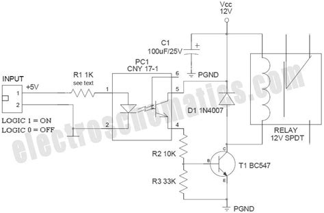 Microcontroller Relay Driver And Interface Circuit Diagram