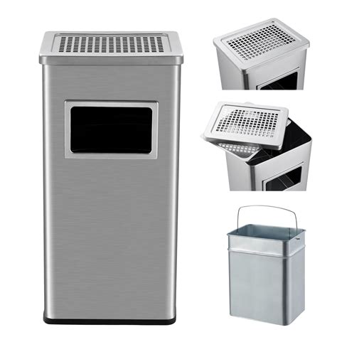 Kselythan Commercial Outdoor Trash Can With Removable Inner Bucket And