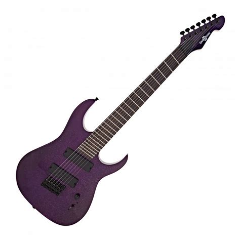Harlem S 7 String Fanned Fret Guitar 15w Amp Pack Purple Sparkle At Gear4music