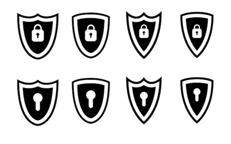 Premium Vector Cyber Security Icon With Shield And Key Lock