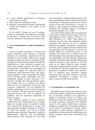 Toxicogenomics Review PDF