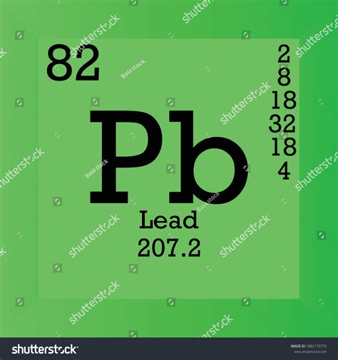 Pb Lead Chemical Element Periodic Table Stock Vector Royalty Free
