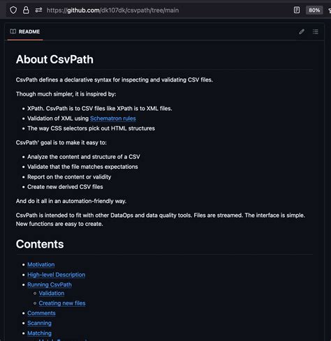 Quickstart Csvpath Framework