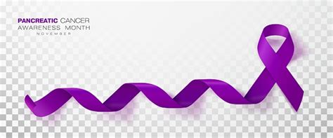 췌장암 인식의 달 투명 한 배경에 격리 된 보라색 색상 리본입니다 포스터에 대한 벡터 디자인 템플릿입니다 암에 대한 스톡 벡터 아트 및 기타 이미지 Istock
