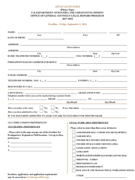 Hud Application Online Form Fill Online Printable Fillable Blank
