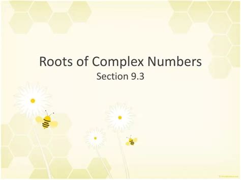 PPT Roots Of Complex Numbers PowerPoint Presentation Free Download ID 5172223