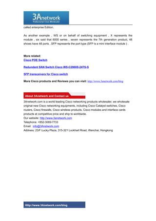 The Naming Rules Of Cisco Switches DOC