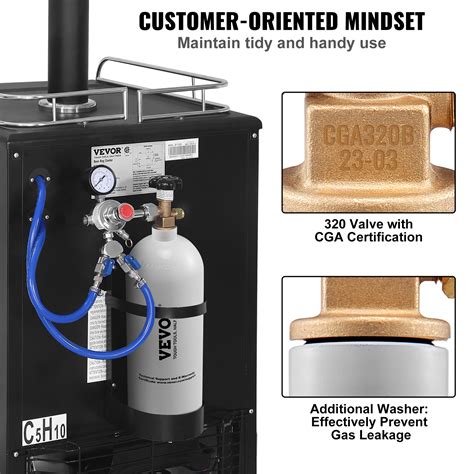 5101520 Lbs Co2 Tank Aluminum Co2 Regulator Gauge With Check Valve