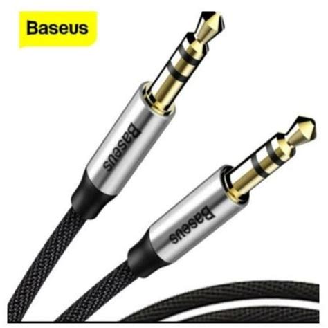 Jual Kable Konektor Speaker Cable Audio Jack Handphone PC Original Baseus Kota Tangerang