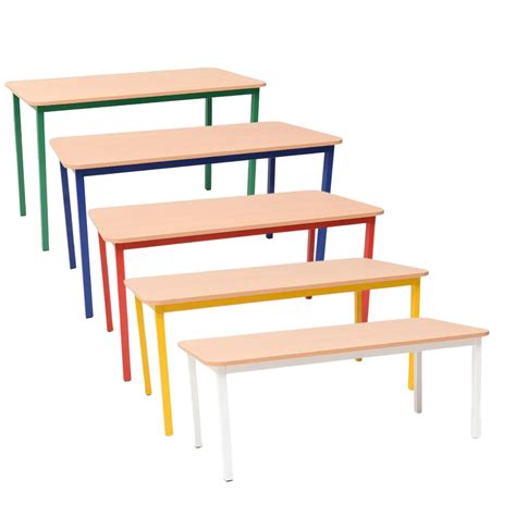 Steel Rectangular School Tables Learning Space
